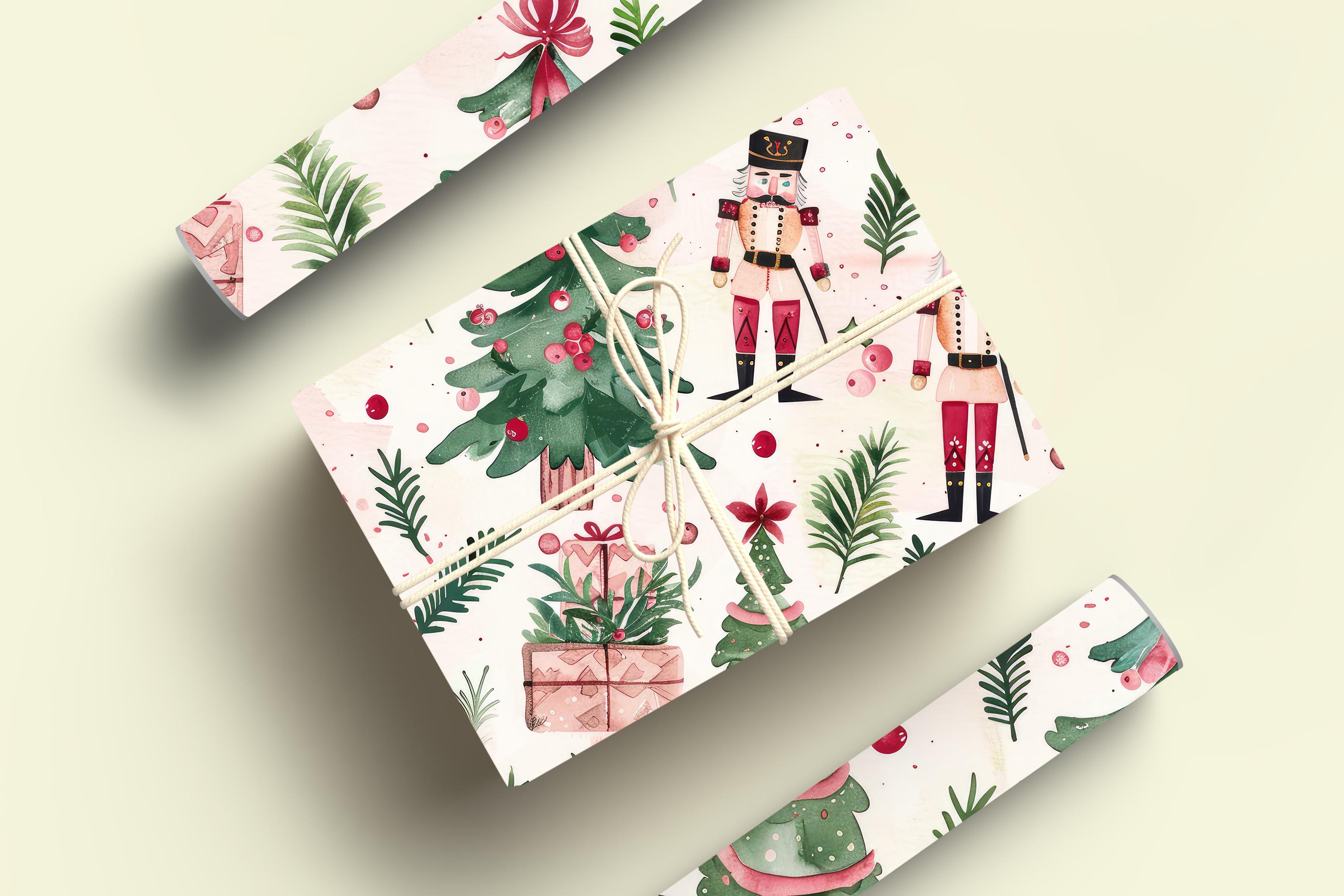 Nutcracker Wrapping Paper Roll, Nutcracker Gift Wrapping Roll, Modern ...