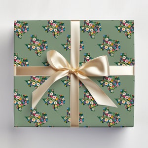 Texas Wrapping Paper Texas State Gift Wrap Texas State Gift Wrapping ...