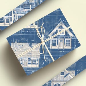 Engineer Wrapping Paper, Architect Gift Wrap Construction Wrapping ...