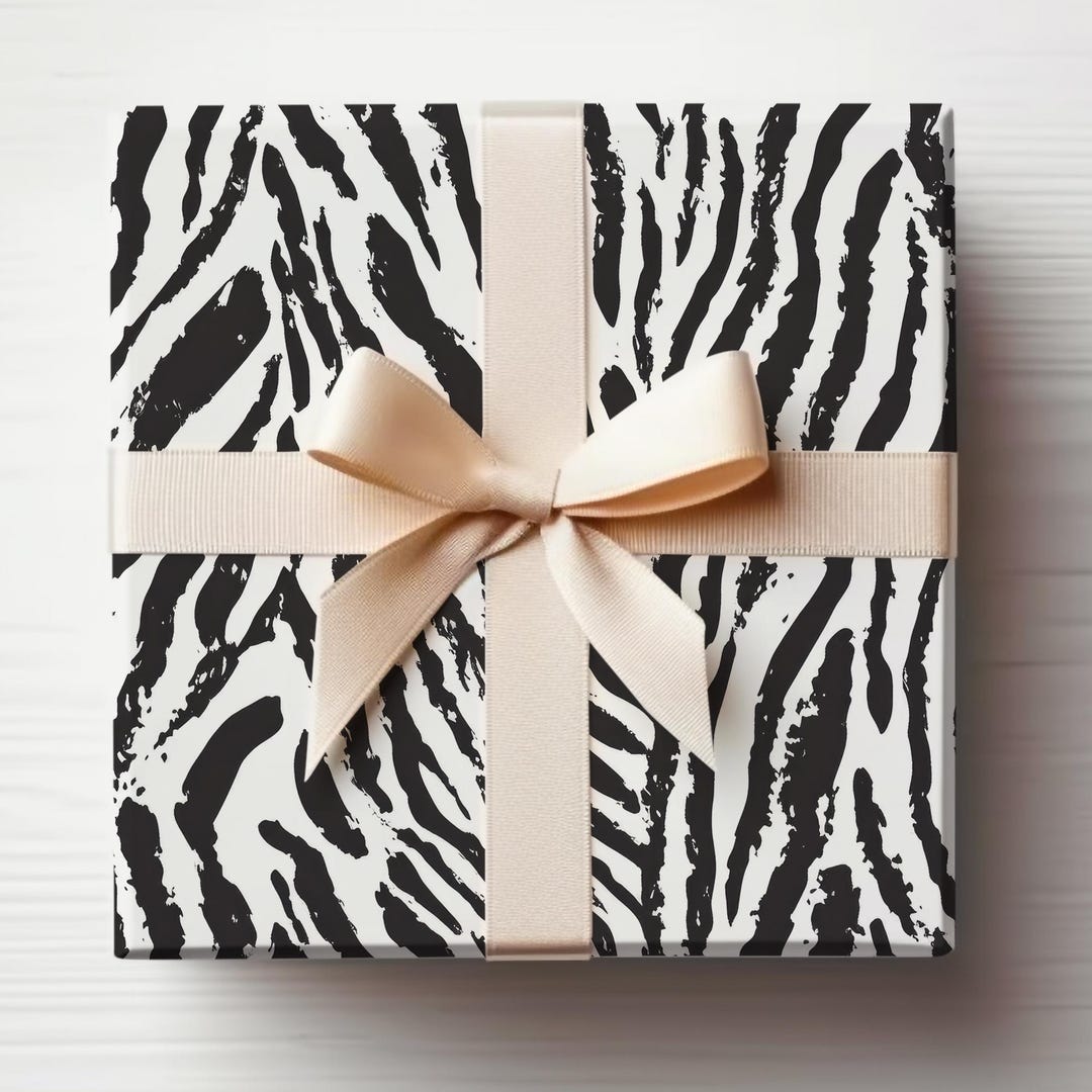 Zebra Print Wrapping Paper Zebra Print Gift Wrapping Animal Print ...