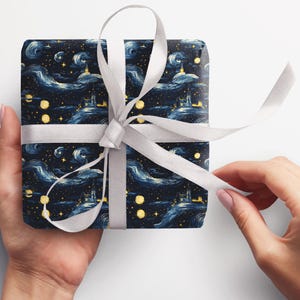 Wizard Wrapping Paper Dark Academia Wrapping Paper Roll Wizard Birthday ...