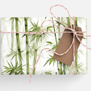 Bamboo Gift Wrap Roll Bamboo Wrapping Paper Chinese Bamboo, Watercolor ...