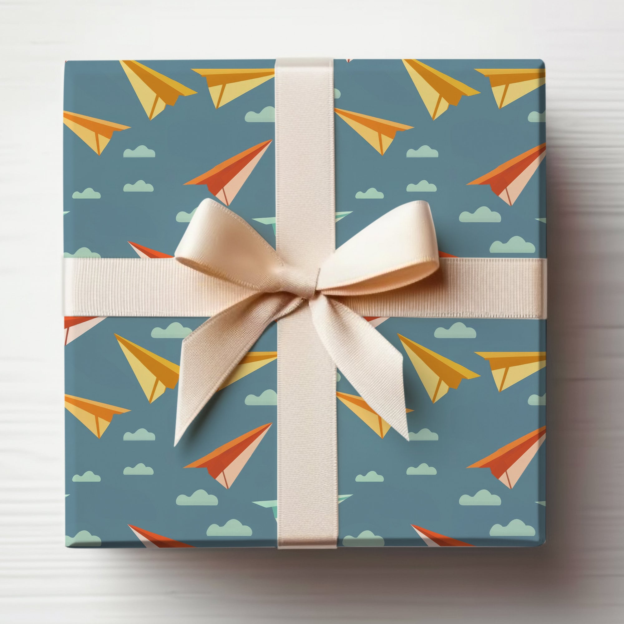 Paper Airplanes Wrapping Paper, Airplane Gift Wrap, Boy Birthday ...