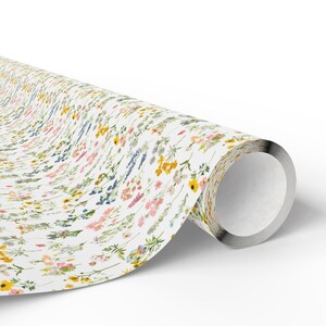 Wildflower Wrapping Paper, Cute Botanical Wildflower Gift Wrap ...