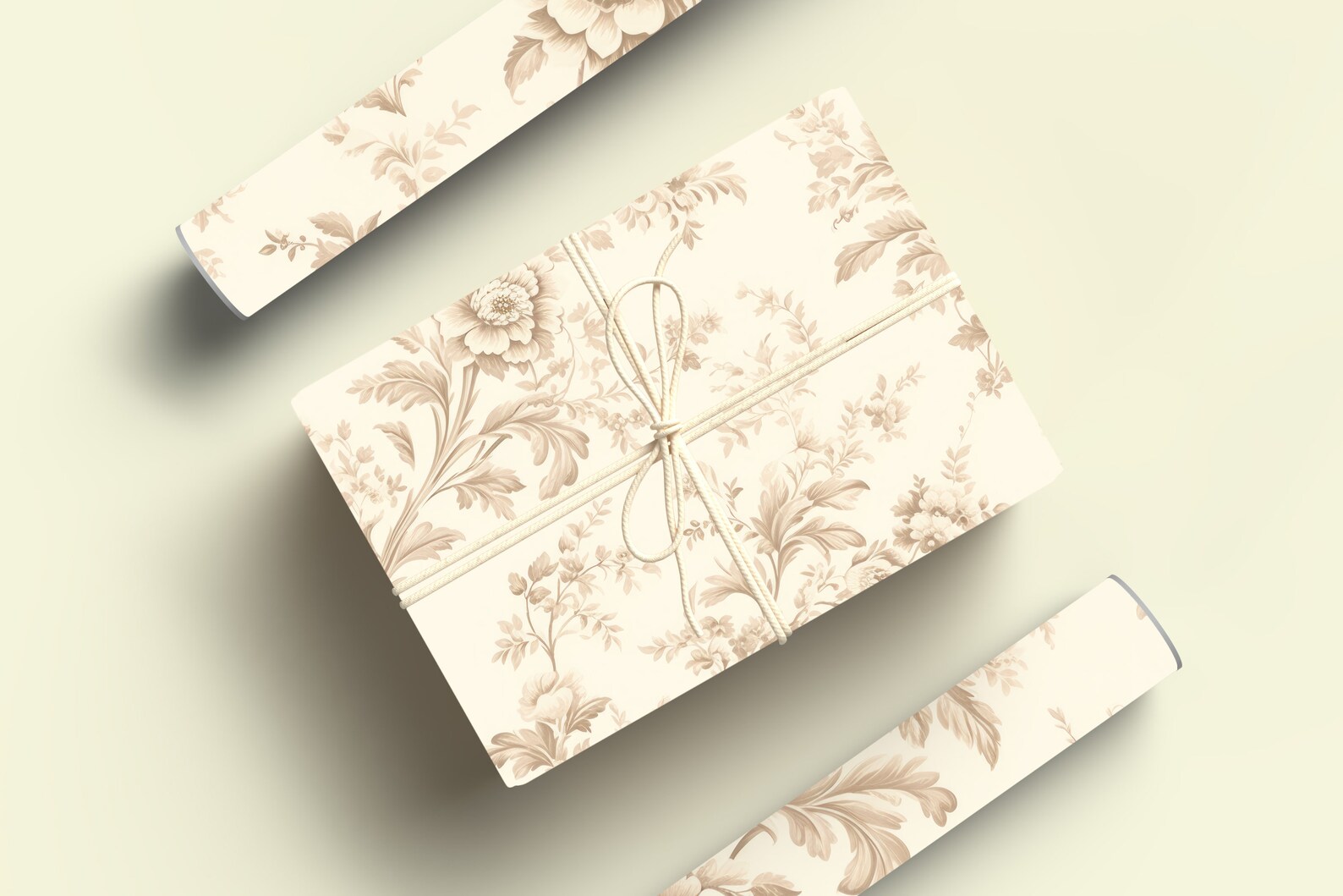 Ivory Wrapping Paper Victorian Wrapping Paper Roll, White Wedding ...