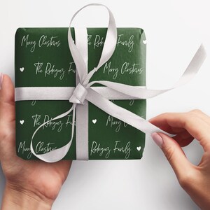Script Wrapping Paper Customizable Name Christmas Wrapping Paper Roll ...
