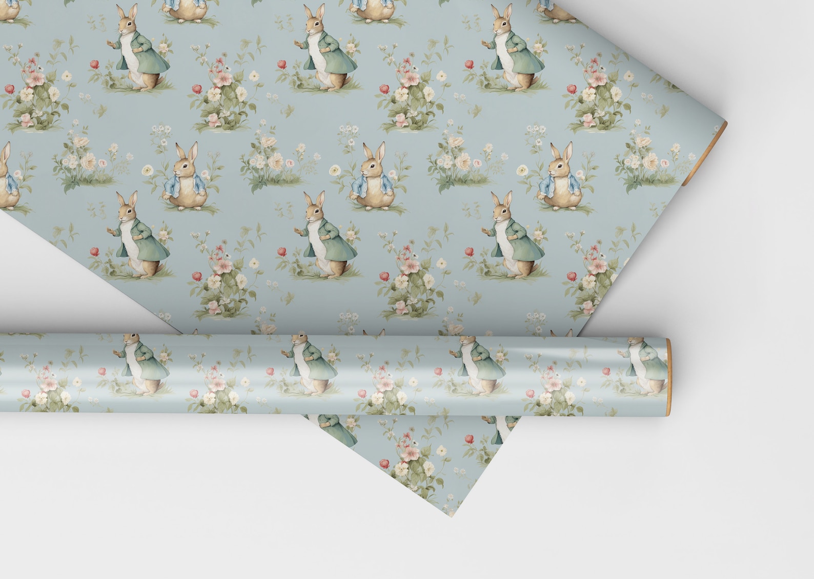 Vintage Rabbit Wrapping Paper, Rabbit Baby Shower Wrapping Paper Roll ...