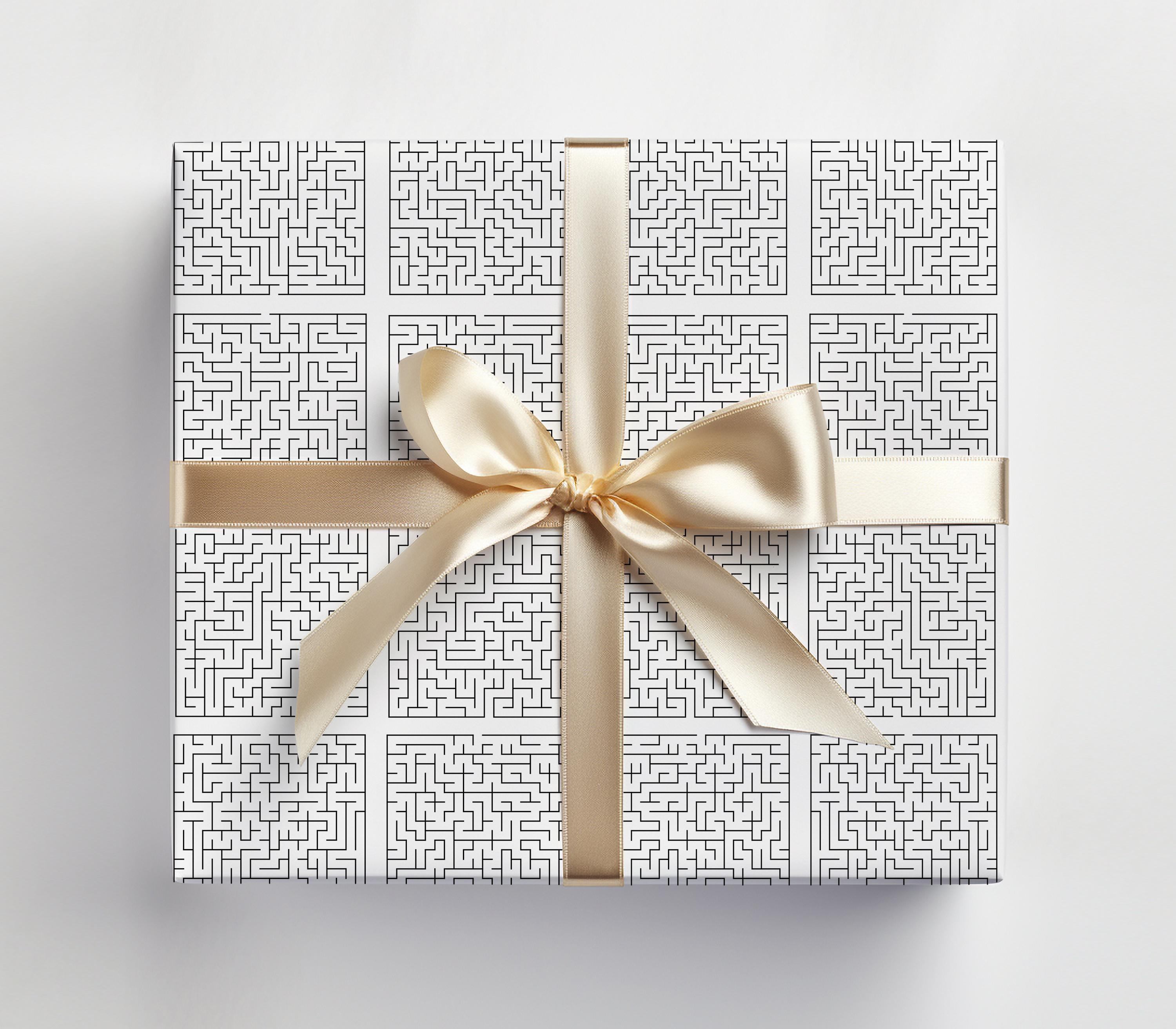 Maze Wrapping Paper Game Maze Gift Wrapping Roll With Workable Mazes ...
