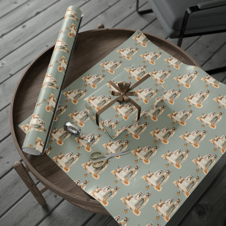 Jesus Wrapping Paper Nativity Wrapping Paper Roll, Modern Nativity Gift ...