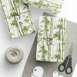 Bamboo Gift Wrap Roll Bamboo Wrapping Paper Chinese Bamboo, Watercolor ...