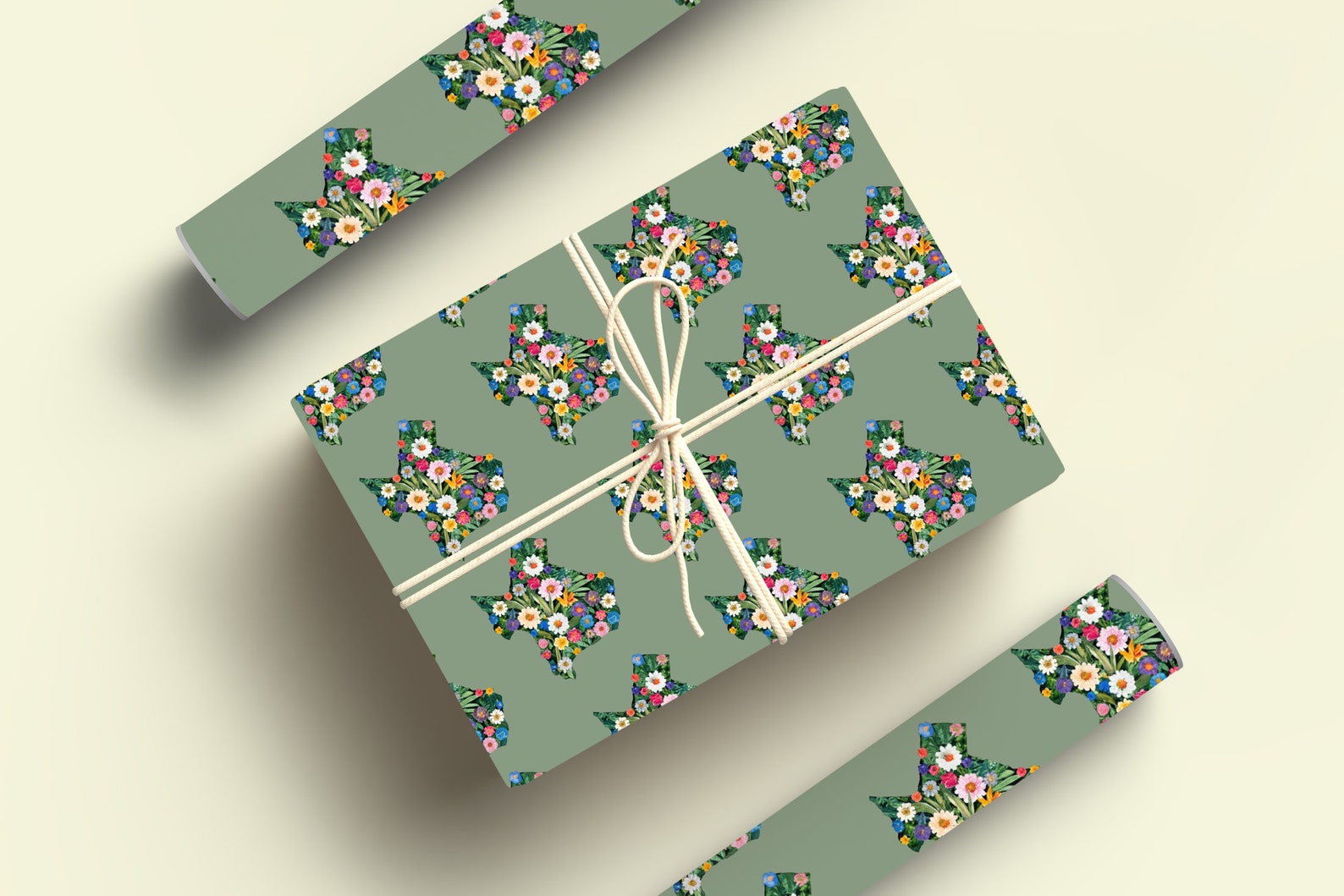 Texas Wrapping Paper Texas State Gift Wrap Texas State Gift Wrapping ...