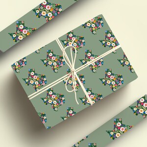 Texas Wrapping Paper Texas State Gift Wrap Texas State Gift Wrapping ...