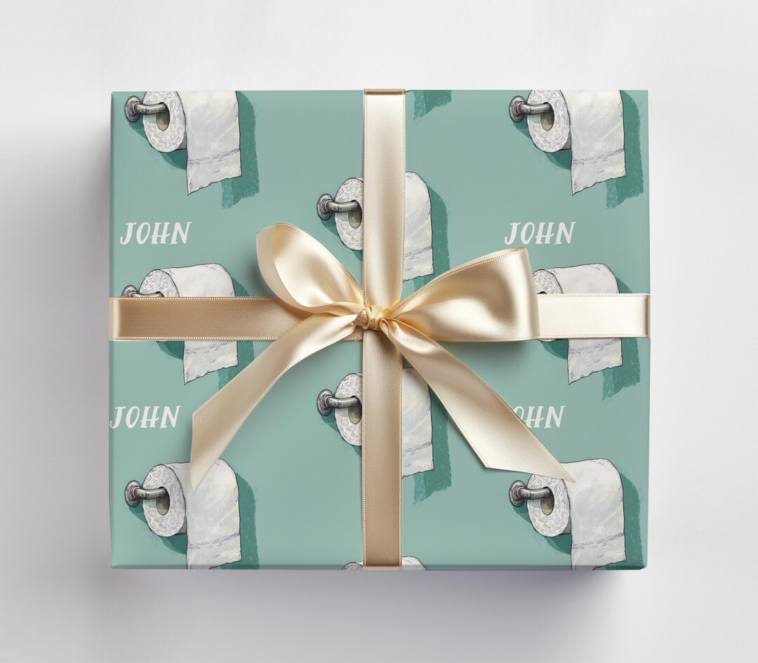 Toilet Paper Wrapping Paper Funny Christmas Gift Wrapping Roll, Toilet ...