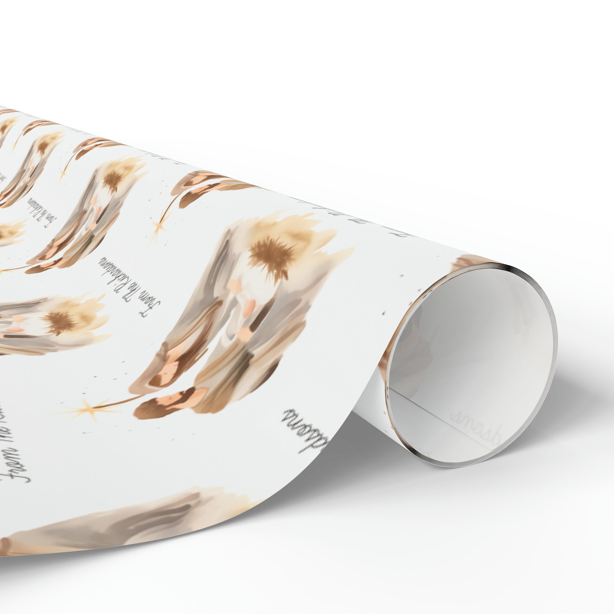 Nativity Wrapping Paper With Name Family Wrapping Paper Jesus Wrapping ...
