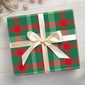 Red and Green Plaid Wrapping Paper Roll Plaid Green and Red Tartan ...