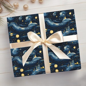 Wizard Wrapping Paper Dark Academia Wrapping Paper Roll Wizard Birthday ...