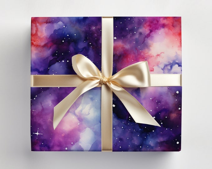 Galaxy Wrapping Paper Abstract Art Outer Space Paper Colorful Nebula ...