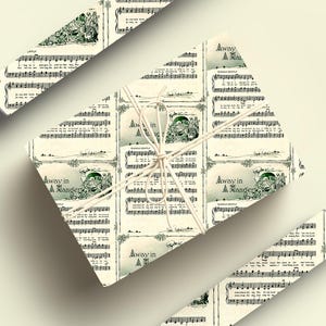 Away in A Manger Wrapping Paper Christmas Music Wrapping Paper Roll ...