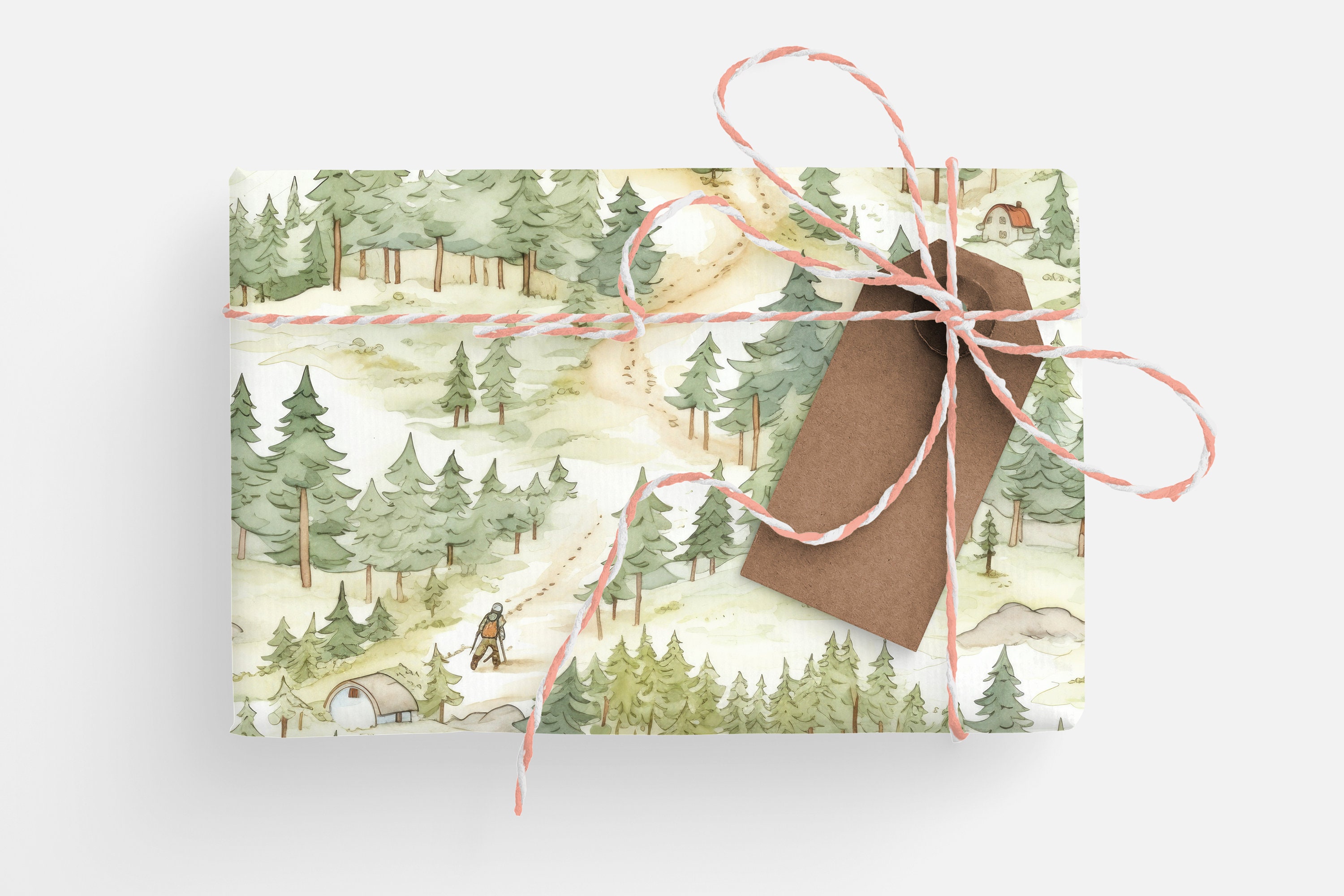 Hiking Gift Wrap Roll, Hiking Wrapping Paper, Camping Wrapping Paper ...