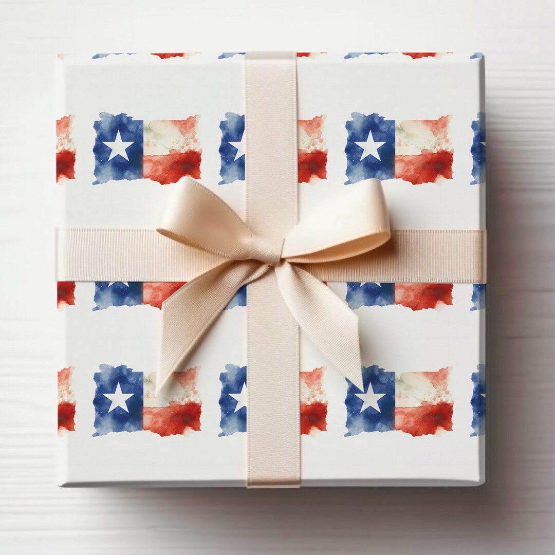 Texas Wrapping Paper Roll Texas Flag Wrapping Paper Texan Gift Wrap ...