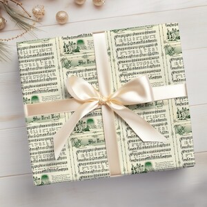 Christmas Carol Wrapping Paper the First Noel Gift Wrapping Religious ...