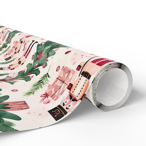 Nutcracker Wrapping Paper Roll, Nutcracker Gift Wrapping Roll, Modern ...