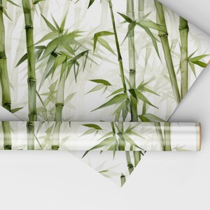 Bamboo Gift Wrap Roll Bamboo Wrapping Paper Chinese Bamboo, Watercolor ...