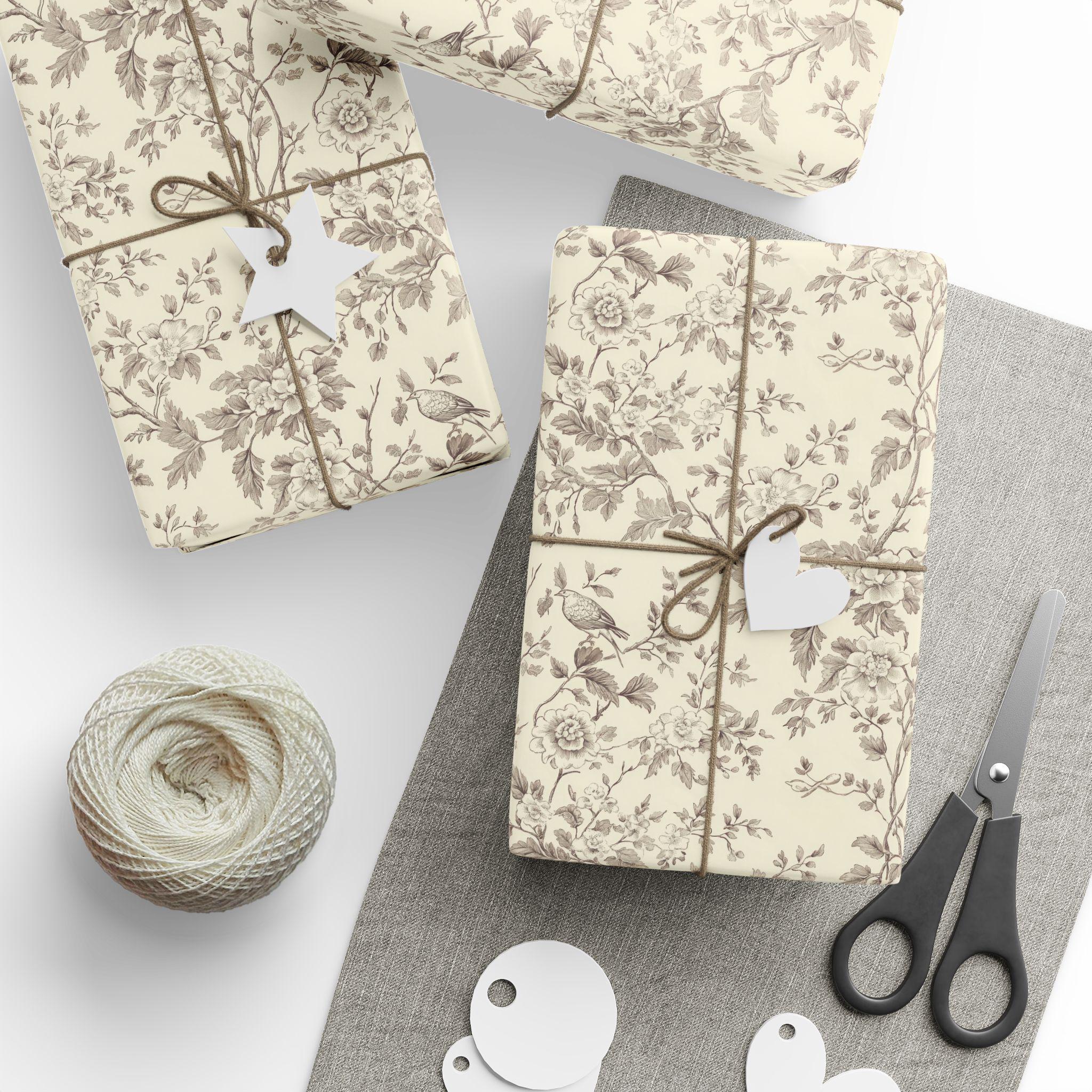 Vintage French Toile Wrapping Paper Paper Elegant Wedding Wrapping ...