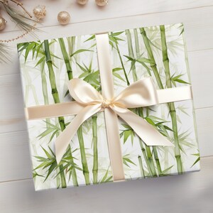 Bamboo Gift Wrap Roll Bamboo Wrapping Paper Chinese Bamboo, Watercolor ...