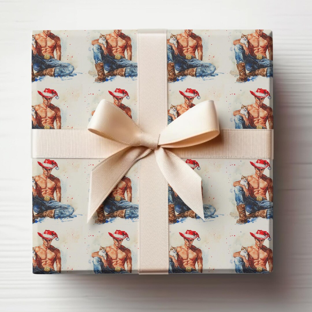 Sexy Wrapping Paper Roll Adult Sexy Cowboy Wrapping Paper Funny ...