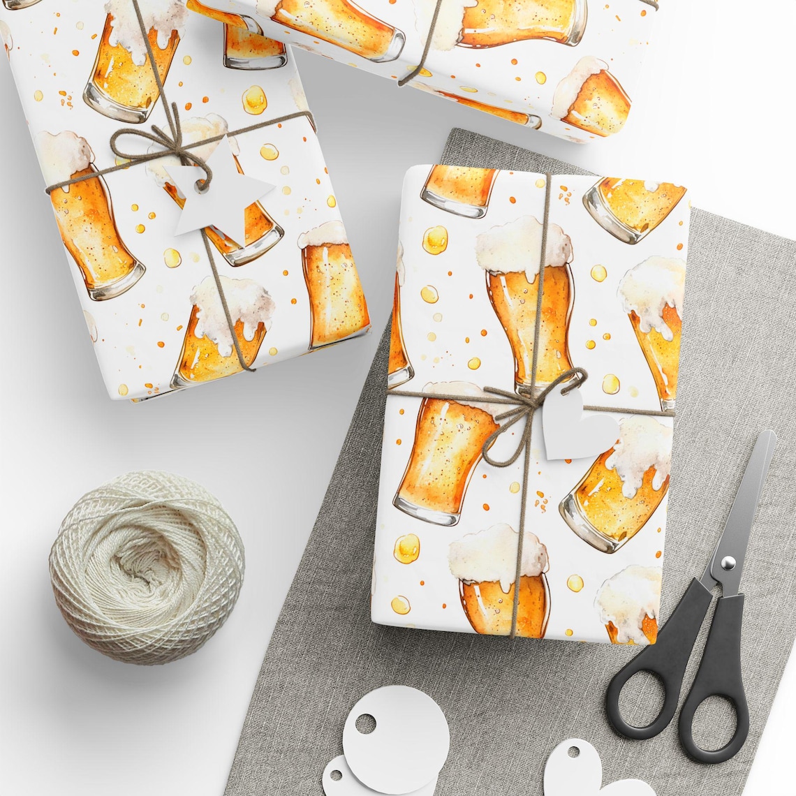 Beer Wrapping Paper Roll Beer Enthusiast Gift Wrapping Roll Christmas ...