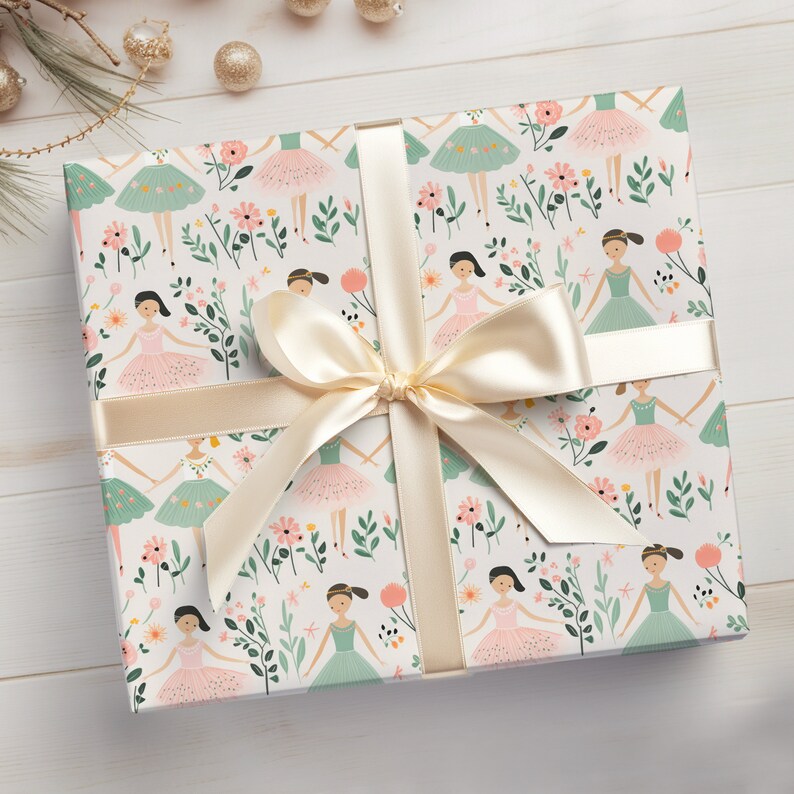 Dance Wrapping Paper Roll, Ballerina Wrapping Paper, Cute Ballet Gift ...