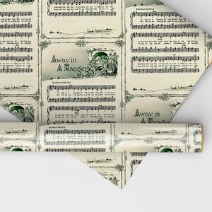 Away in A Manger Wrapping Paper Christmas Music Wrapping Paper Roll ...