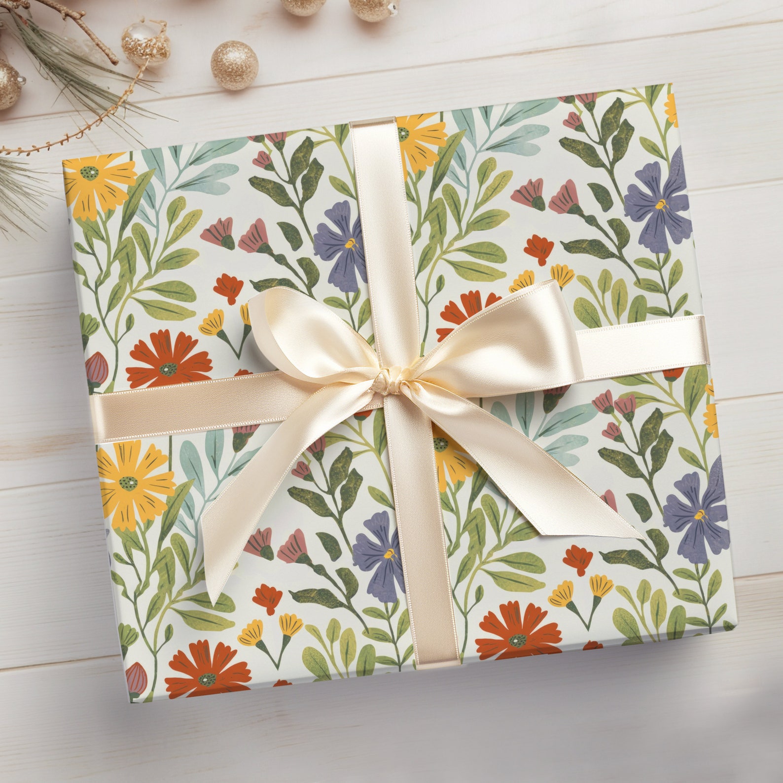 1970s Daisy Gift Wrap, 70s Daisy Wrapping Paper Roll, Cute 70s Floral ...