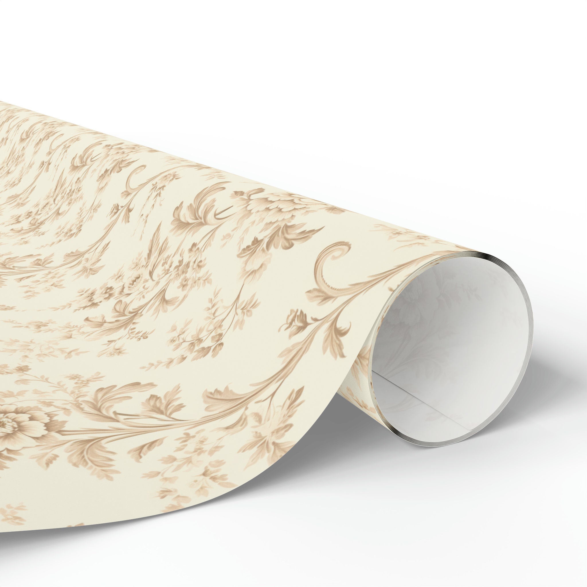 Ivory Wrapping Paper Victorian Wrapping Paper Roll, White Wedding ...