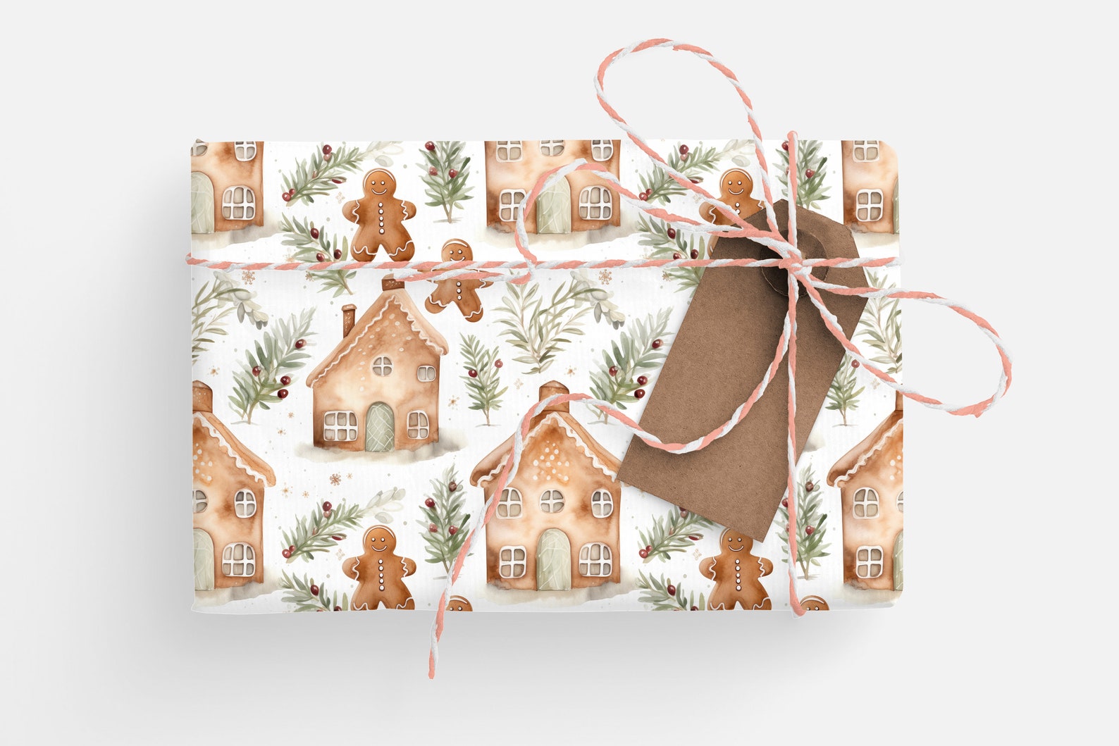 Gingerbread Man Wrapping Paper Gingerbread Man, Gingerbread Houses Gift ...