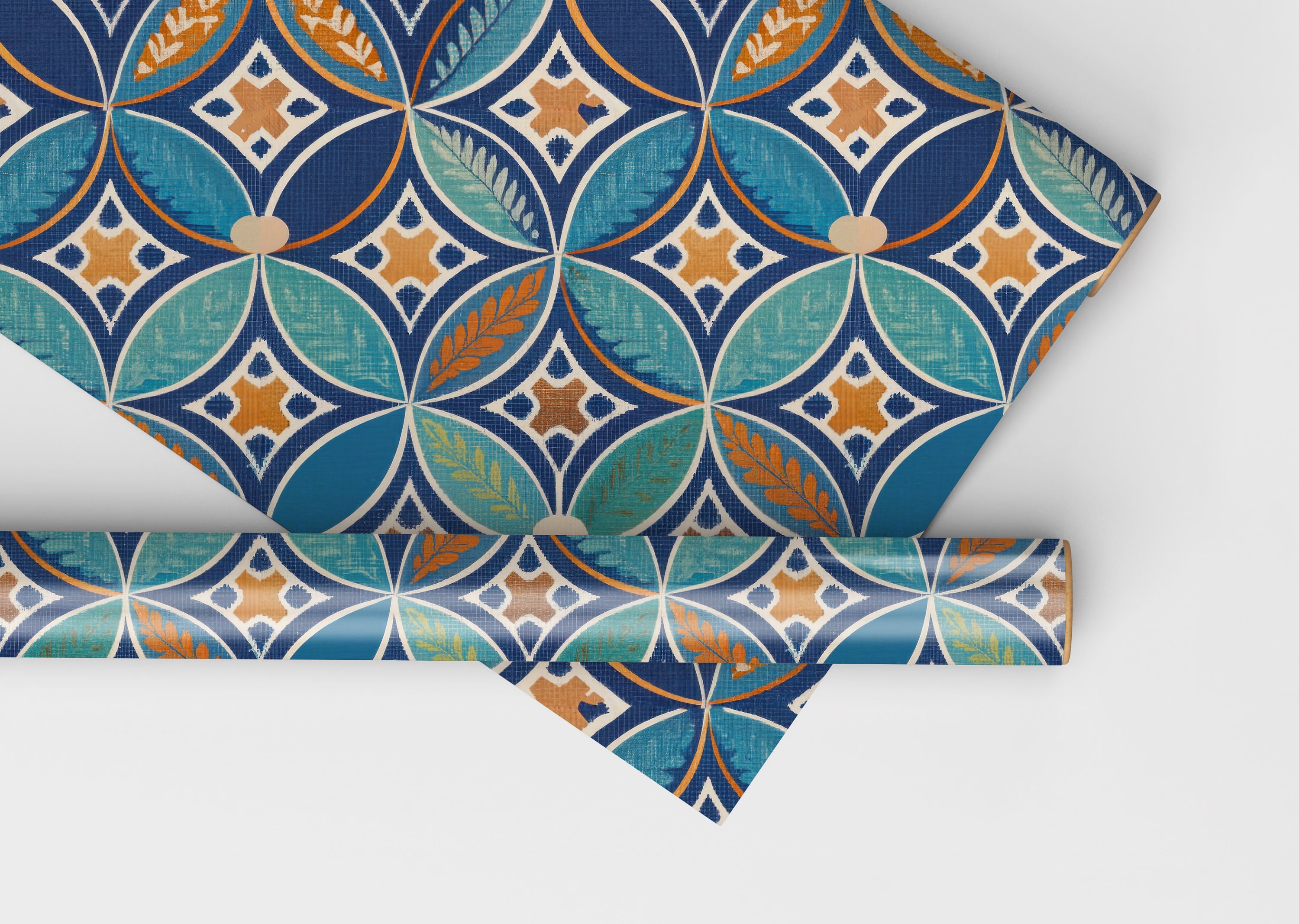 Moroccan Gift Wrap Roll Moroccan Tile Wrapping Paper Roll Geometric ...