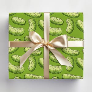 Pickle Wrapping Paper Roll Gift Wrapping Roll Pickle Lovers Gift Wrap ...