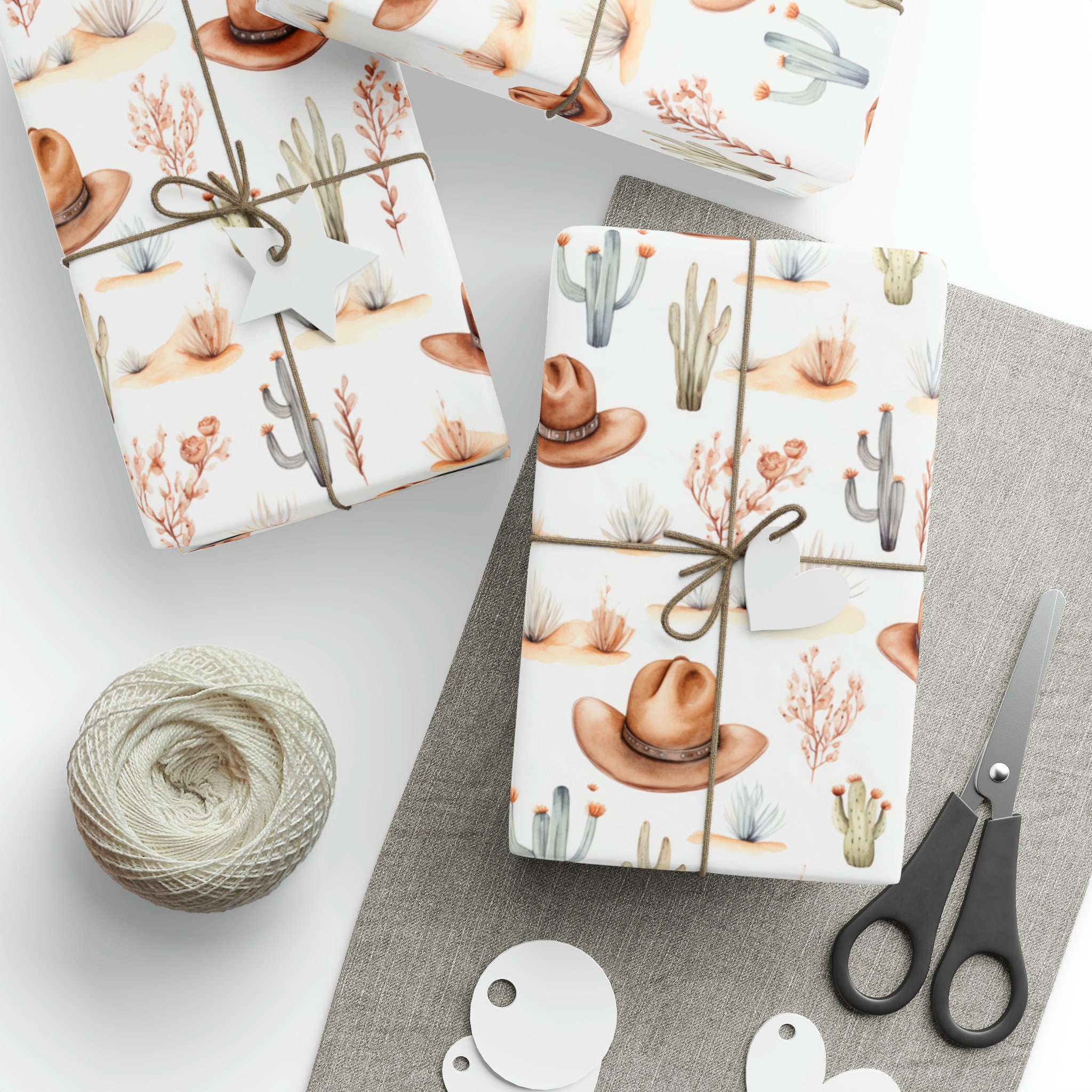 Western Wrapping Paper Roll, Cowboy Wrapping Paper Western Design ...