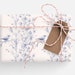 Vintage Chinoiserie Wrapping Paper With Oriental Bird, Dainty Blue ...