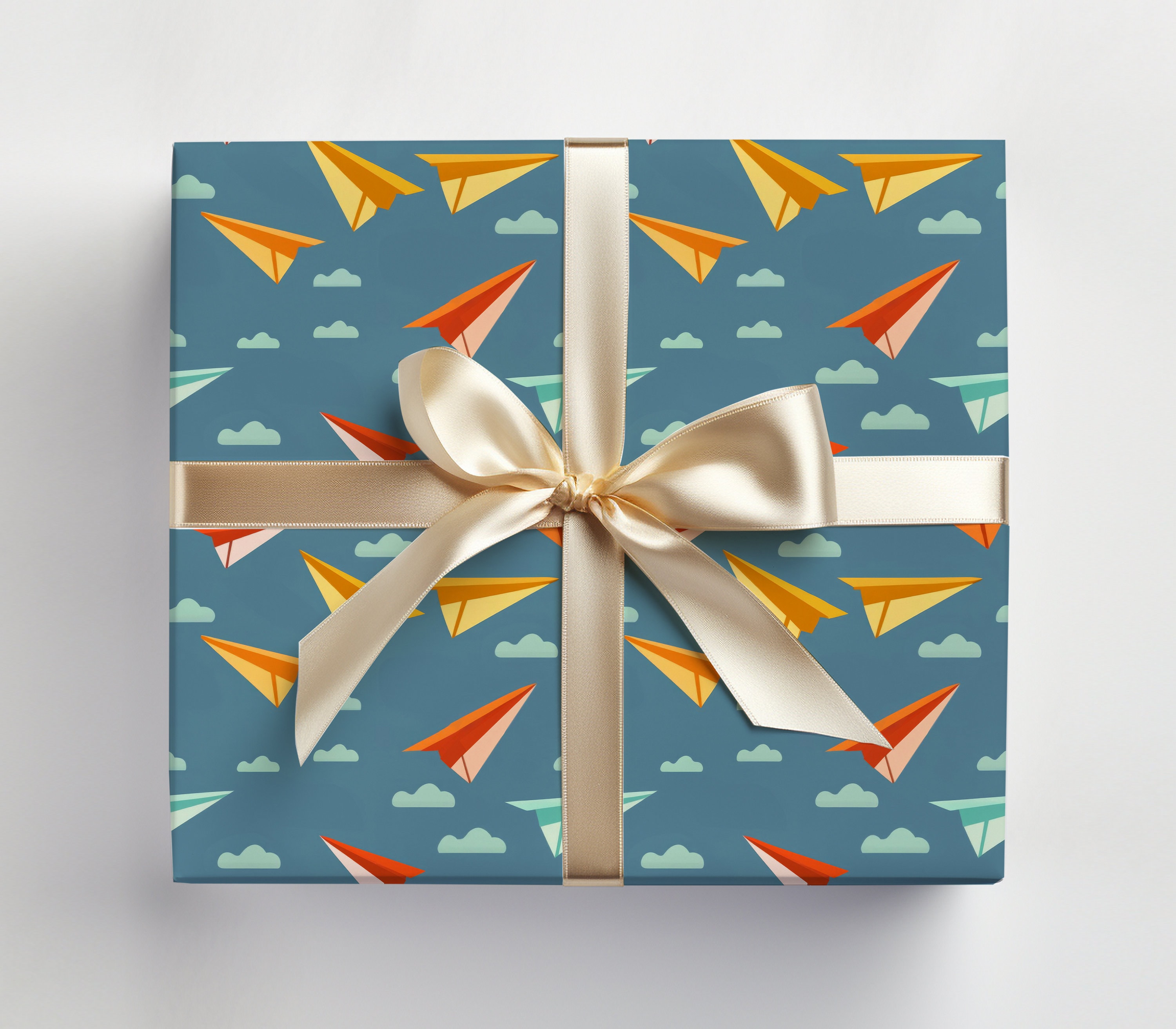 Paper Airplanes Wrapping Paper, Airplane Gift Wrap, Boy Birthday ...