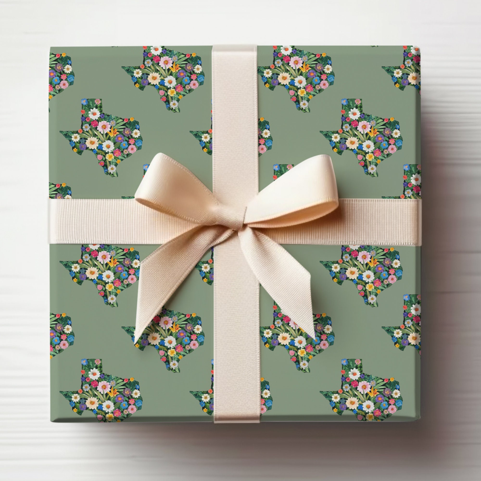 Texas Wrapping Paper Texas State Gift Wrap Texas State Gift Wrapping ...