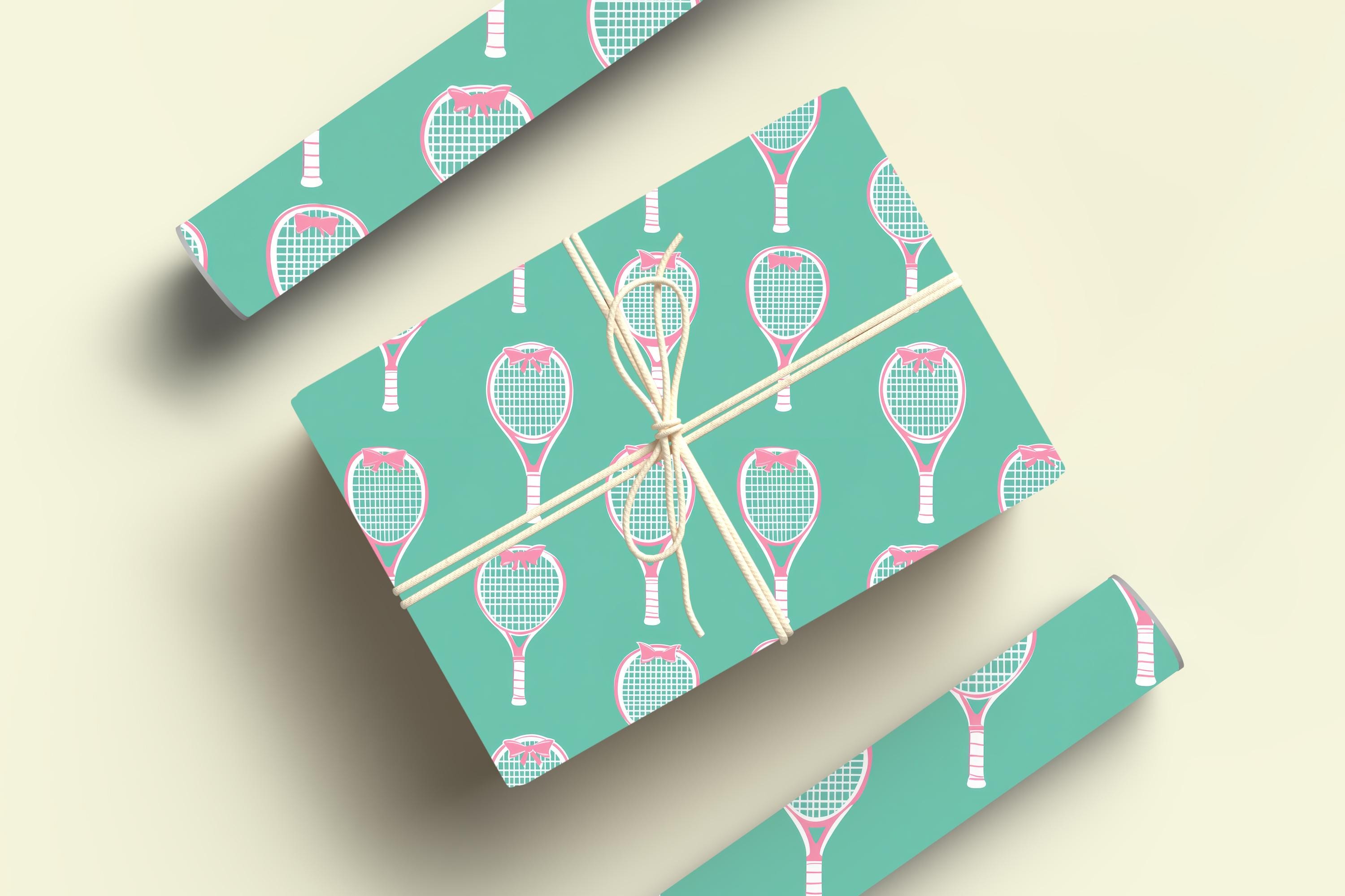Pickleball Wrapping Paper Roll for Pickleball Lovers, Preppy Tennis ...