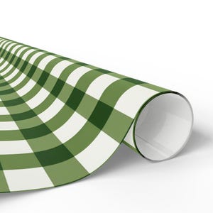 Sage Green Wrapping Paper Roll Green Gingham Wrapping Paper Olive Green ...