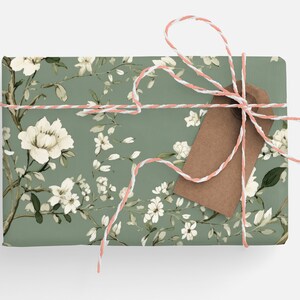Sage Green Wrapping Paper Elegant Wrapping Paper, Green Wrapping Paper ...