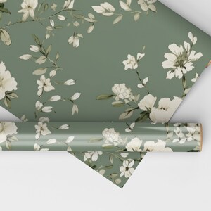 Sage Green Wrapping Paper Elegant Wrapping Paper, Green Wrapping Paper ...