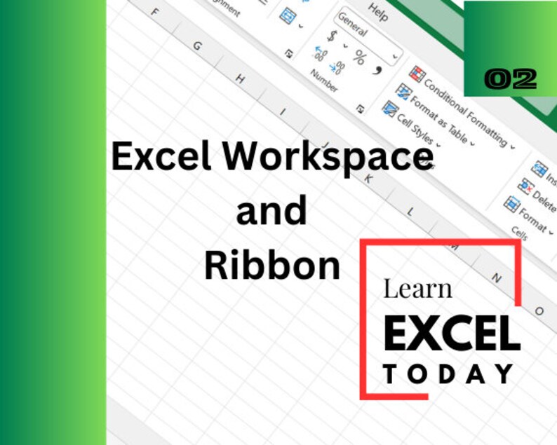 02 Ebook Excel Workspace and Ribbon, Learn Excel Today, Excel Tutorial Chapter 2, Short Lessons ...