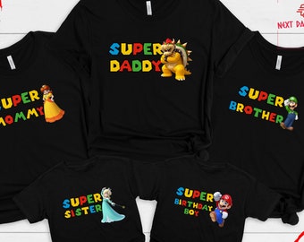 Super Mario Family Shirt, Super Mario Family Matching Shirt ...