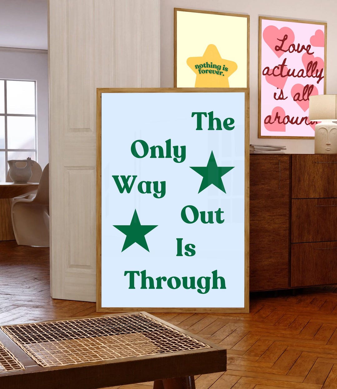 Inspirational Wall Art Print | 'the Only Way Out is Through' Quote ...