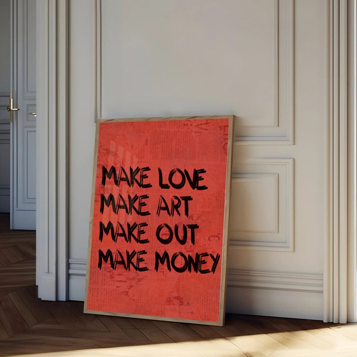 Make Love, Make Art, Make Out, Make Money, Digital Download, Wall Decor, Art Print, Trendy ...